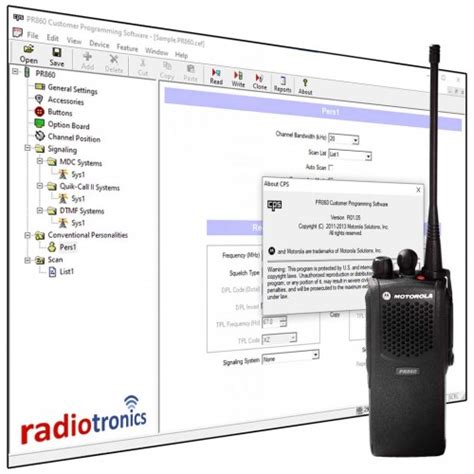 Motorola PR860 Programming Software Radiotronics Canada