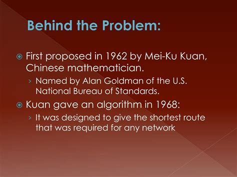 Ppt Chinese Postman Problem Powerpoint Presentation Free Download