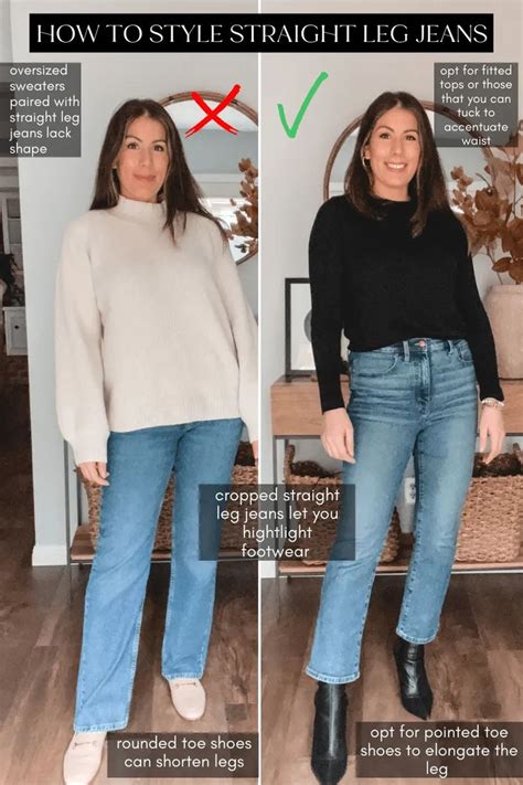 10 Effortlessly Chic Straight Leg Jeans Outfits Jeans Outfit Women
