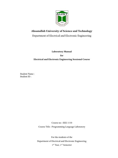 Eee 1110 Pdf C Computer Programming