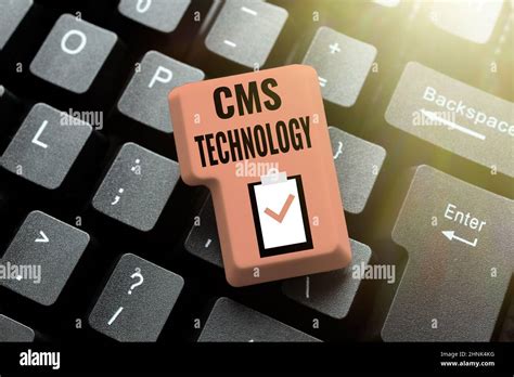 Conceptual Display Cms Technology Internet Concept Programs That Are Used To Create And Manage