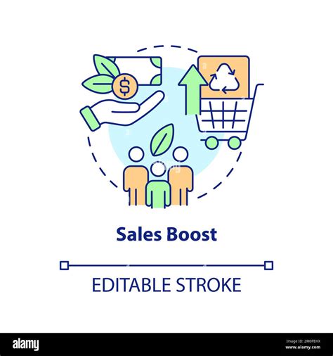 Sales Boost Concept Icon Stock Vector Image And Art Alamy