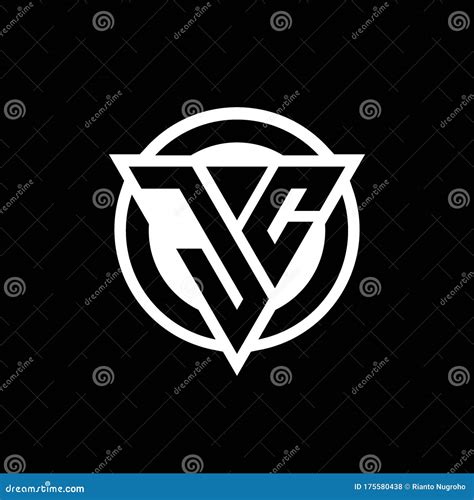 JC Logo With Negative Space Triangle Shape And Circle Rounded Stock