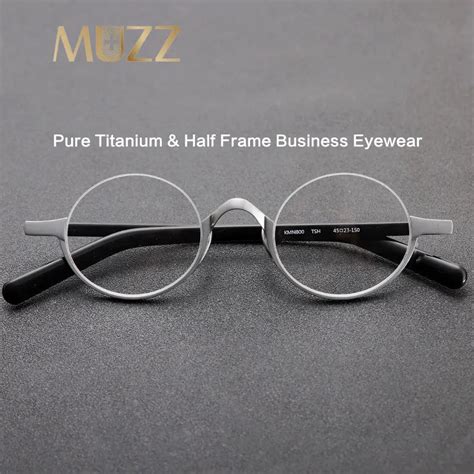 Muzz Eyeglasses Unisex Semi Rim Small Round Fuzweb