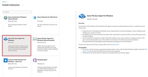 Arc 지원 Windows Server에 Azure 파일 동기화 에이전트 설치 Microsoft Learn