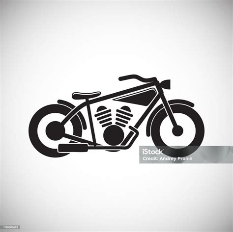 Icône De Moto Classique Sur Fond Blanc Pour Le Graphisme Et Webdesign