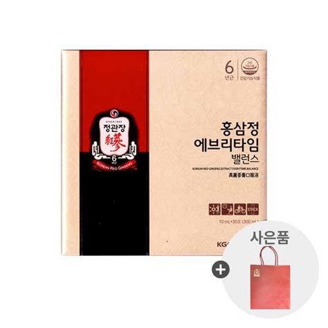 [정관장] 정관장 홍삼정 에브리타임 밸런스10ml X 30개입 쇼핑백 외 티몬