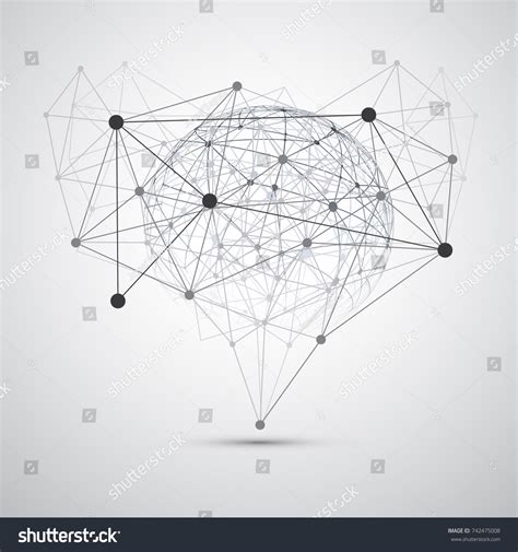 Black White Modern Minimal Style Cloud Stock Vector Royalty Free