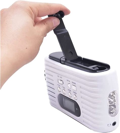 Dulasp Radio Solar De Manivela De Mano Led Linterna Amfm Alarma De