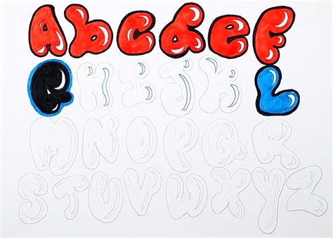 How To Draw Graffiti Bubble Letters Easy Graffiti Let