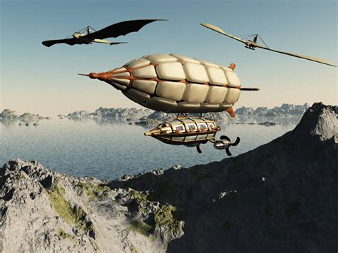 Steampunk Airship Non UV Wavefront Object 3D Model ShareCG