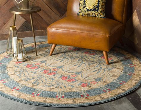 Navy Blue 8 X 8 Kensington Round Rug IRugs UK