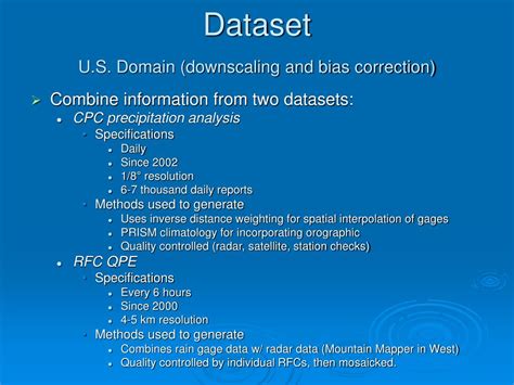 Ppt Precipitation Dataset For Statistical Post Processing And Downscaling Powerpoint