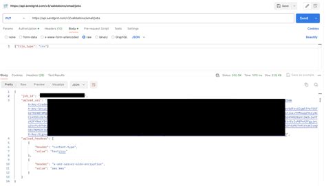 bulk email validation api request via postman sendgrid