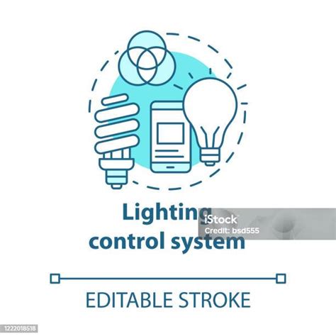 조명 제어 시스템 청록색 개념 아이콘입니다 스마트 하우스 아이디어 얇은 라인 일러스트 아파트에 대 한 혁신적인 기술입니다 스마트 폰 설정 응용 프로그램 벡터 격리 윤곽 선도