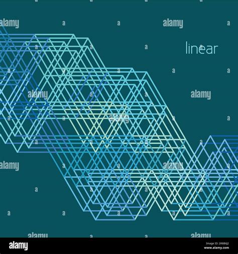 Abstract Geometrical Pattern With Grid By Triangles Linear Vector