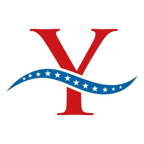 Premium Vector Letter Y America Logo Usa Flag Patriotic American