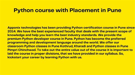 Ppt Python Training In Pune Powerpoint Presentation Free Download