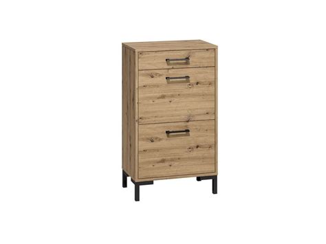 99rooms Schuhschrank Naomi I Eiche Artisan Dekor Standschrank Kommode