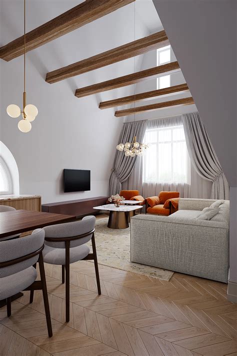 Visualisation Of An Apartment On The Attic Floor Behance