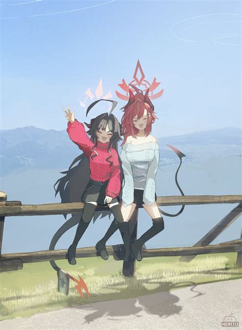 Kasumi And Megu Blue Archive Drawn By Norionorio386 Danbooru