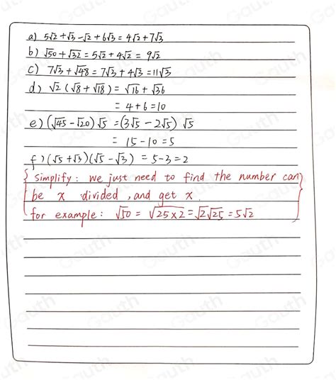 Solved 64 Resolver Las Siguientes Operaciones A 5sqrt 2 Sqrt 3