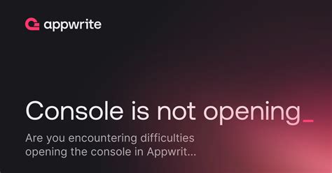console is not opening threads appwrite