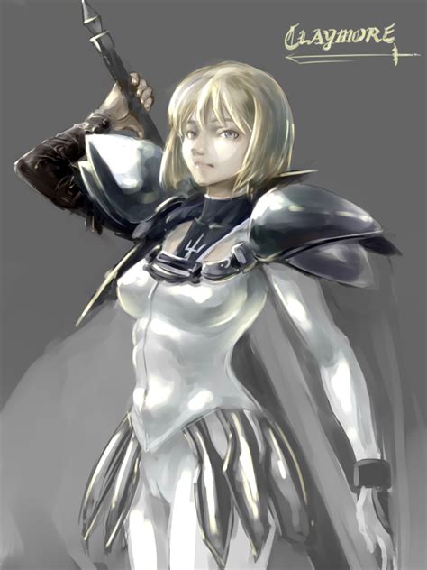 Safebooru 1girl Armor Blonde Hair Breasts Cape Clare Claymore