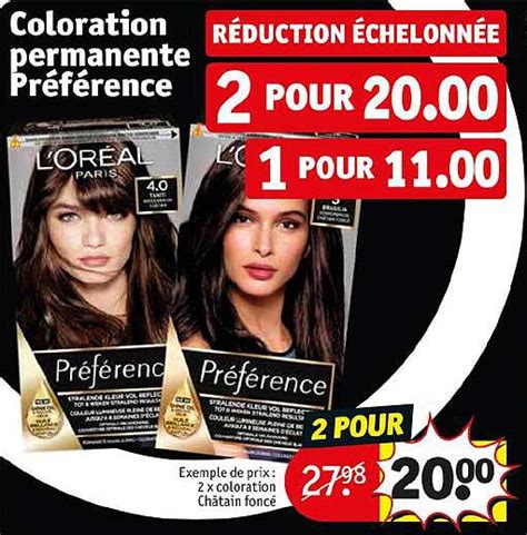 Promo Coloration Permanente Préférence chez Kruidvat iCatalogue fr