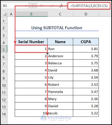 Serial Number In Excel With Practical Examples Exceldemy