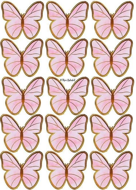 Butterfly Cupcakes Butterfly Birthday Pink Butterfly Diy Cake Topper