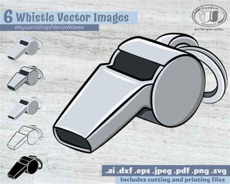 Whistle Svg Whistle Cut File Whistle Clipart Whistle Pdf Etsy