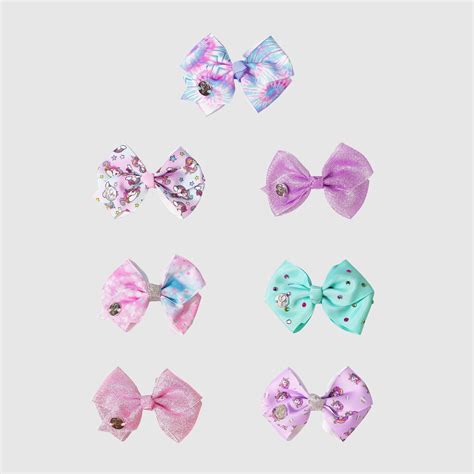 Girls Jojo Siwa 7pk Pastel Hair Clips Bow 7 Ct Shipt