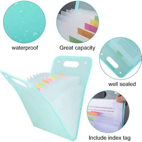 Folder File Organizer With Handle Expanding File Folder 13 Layer Test Paper Folder Waterproof