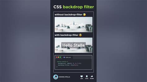 Css Backdrop Filter Coding Frontenddevelopment Webdevelopment Css Youtube
