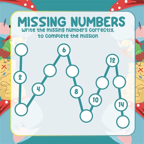Premium Vector Missing Numbers Write The Answer Correctly Educational Printable Math