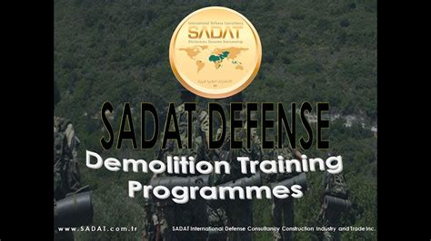Sadat Defense Demolition Training Programmes Youtube