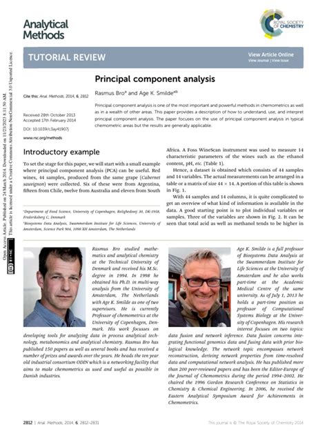Principal Component Analysis Of Wine Pdf Principal Component Analysis Matrix Mathematics