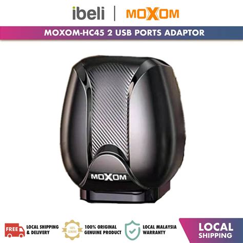 Moxom Mx Hc45 Charger Fast Charging Carbon Fibre 2 Usb Port Qc3 0 2 4a