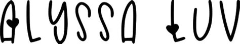Alyssa Luv Font By Meonk Plans Fontriver