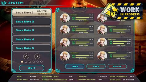 first version of save load game menu r forrox