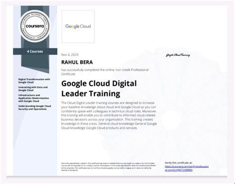 Rahul Bera On Linkedin Im Happy To Share That Lve Obtained A New