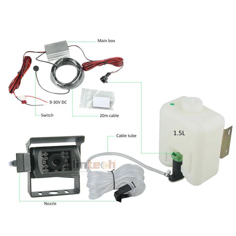 Premium Quality Ip69k Dust Proof Backup Camera Truck With Water Jet Car Camera With Washer