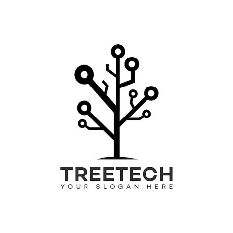 Premium Vector Tree Tech Logo
