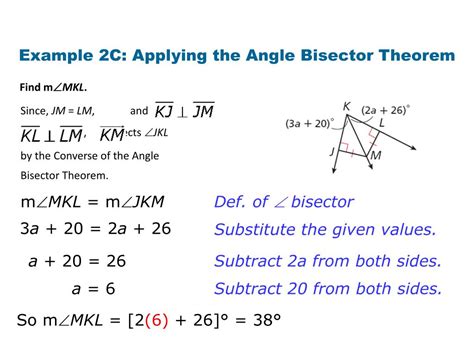 Ppt Example 1c Applying The Perpendicular Bisector Theorem And Its Converse Powerpoint