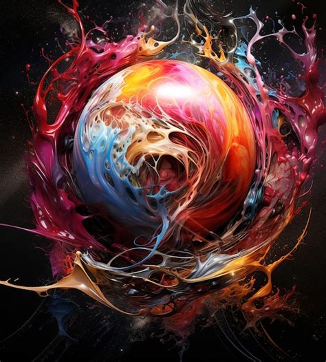 Premium Ai Image Abstract Liquid Fluid Wavy Colorful Iridescent Background