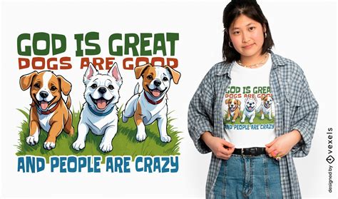 Descarga Vector De Dios Perros Gente Diseño De Camiseta Divertida