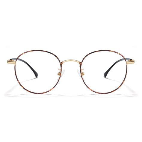 Cyxus Round Blue Light Blocking Glasses Uv Blocking Metal Frame