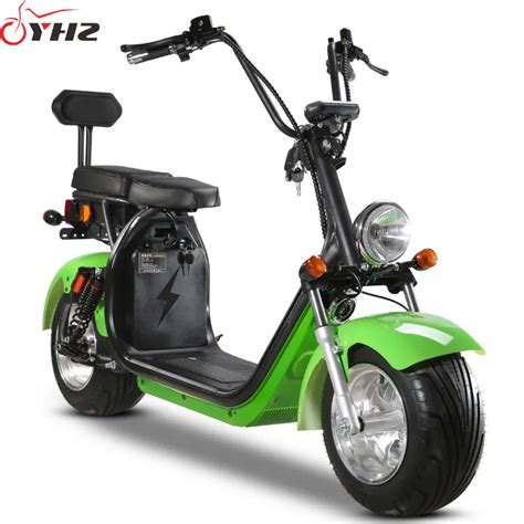 Double Seat Eec Electric Scooter 1500w 60v Motorbike With Removable