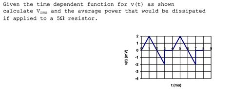 Solved Given The Time Dependent Function For Vt ﻿as